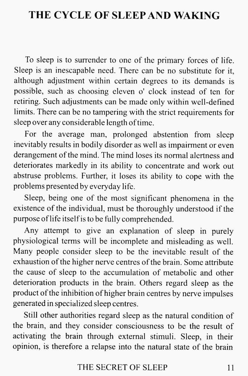 The Secret of Sleep – Meher Baba Books