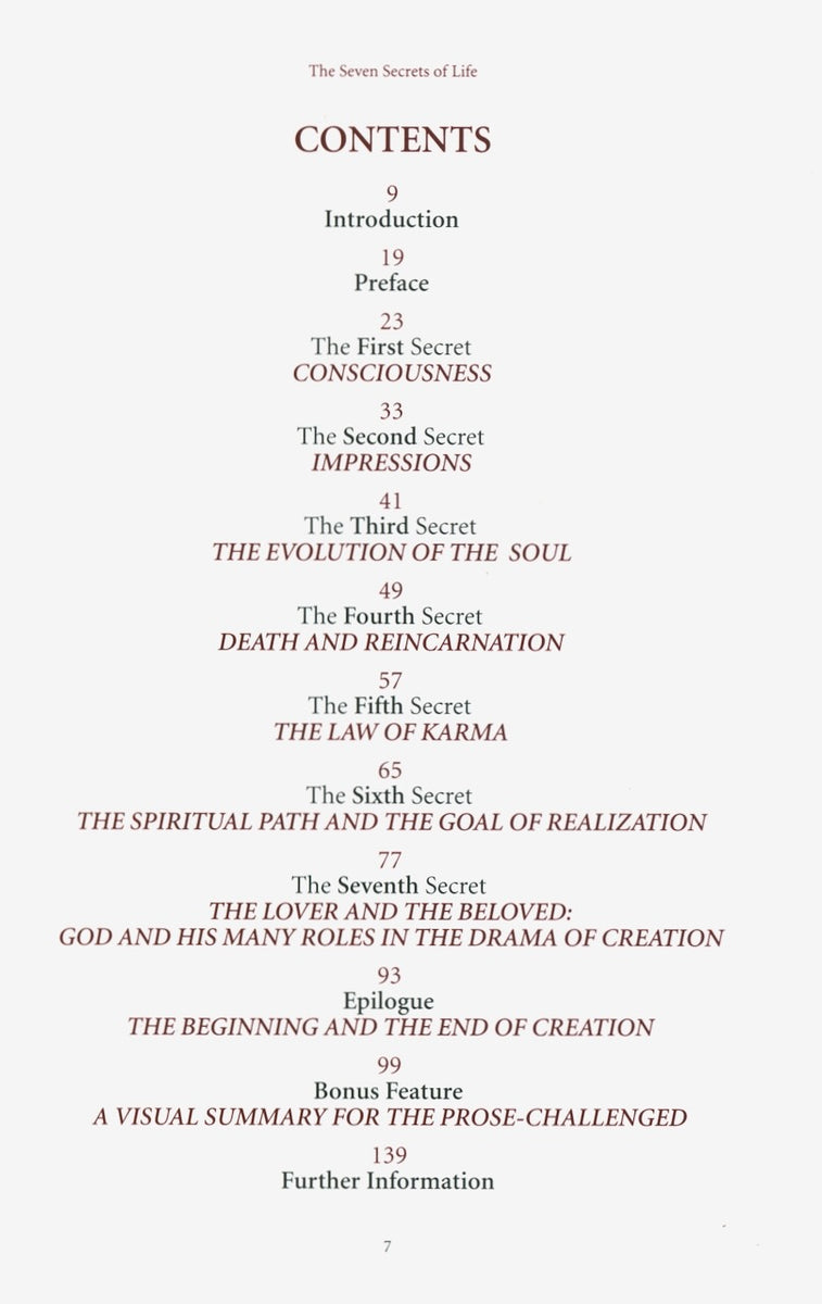The Seven Secrets of Life – Meher Baba Books